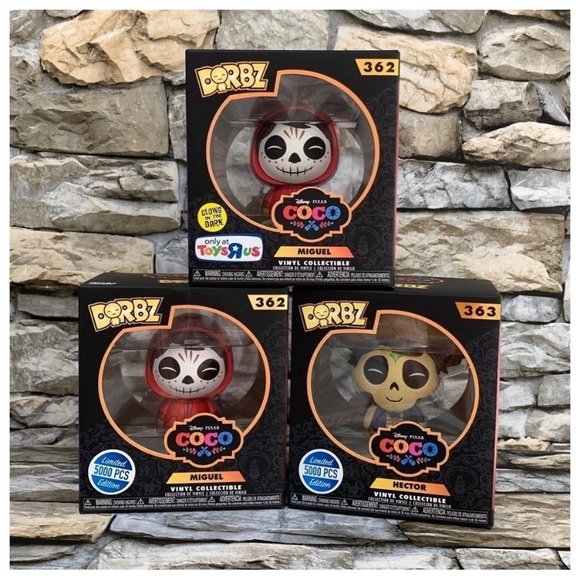 Funko | Toys | 27 Rare Lot 3 Disney Coco Funko Dorbz Gitd Glow Miguel ...
